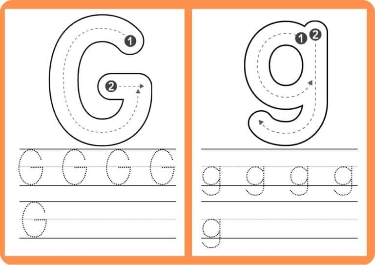 Printable Worksheets For Tracing Letters & Numbers