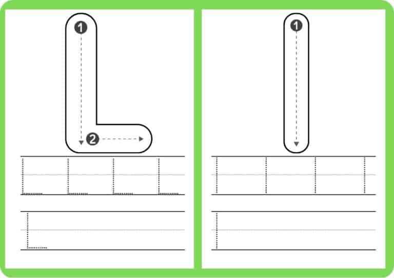 Printable Worksheets For Tracing Letters & Numbers