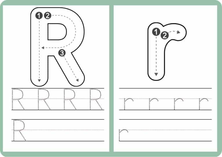 Printable Worksheets For Tracing Letters & Numbers