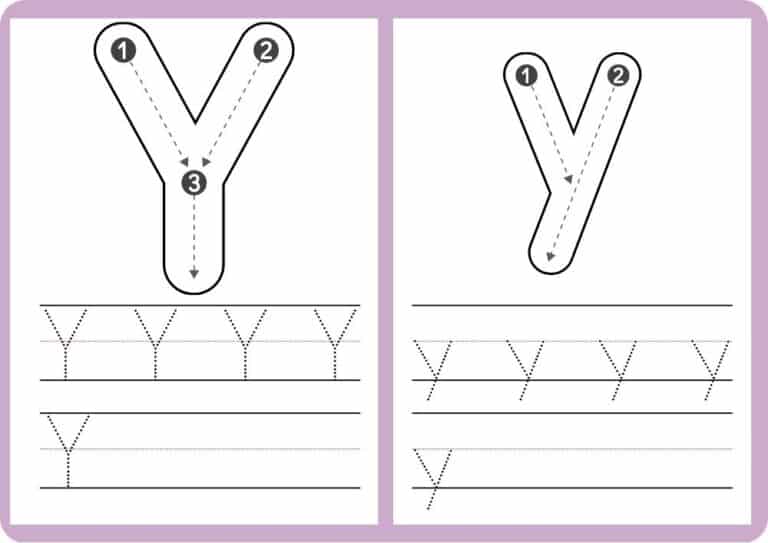 Printable Worksheets For Tracing Letters & Numbers