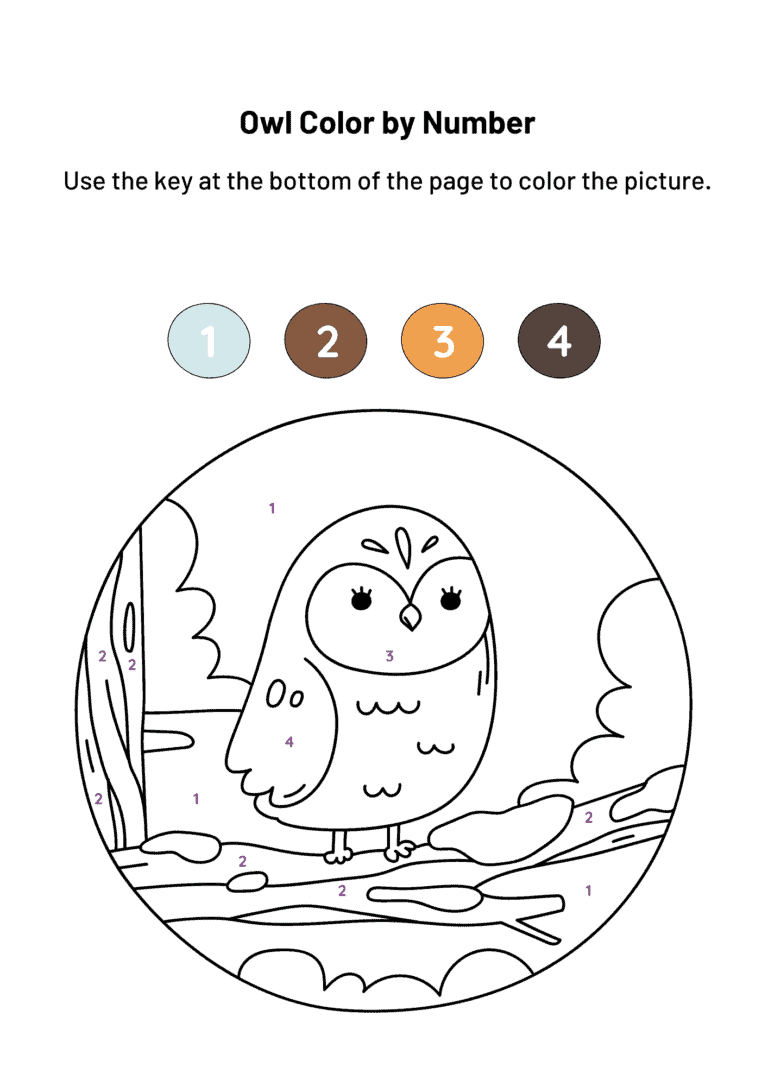 20+ Free Printable Color by Number Pages