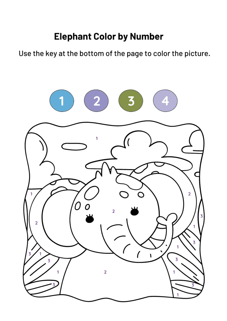 20+ Free Printable Color by Number Pages