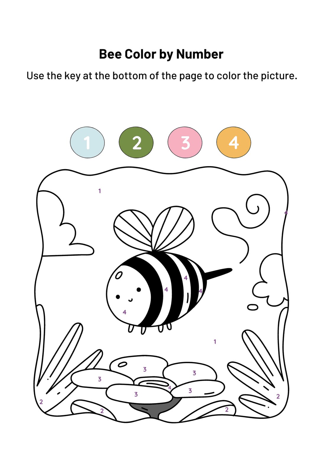 20+ Free Printable Color by Number Pages