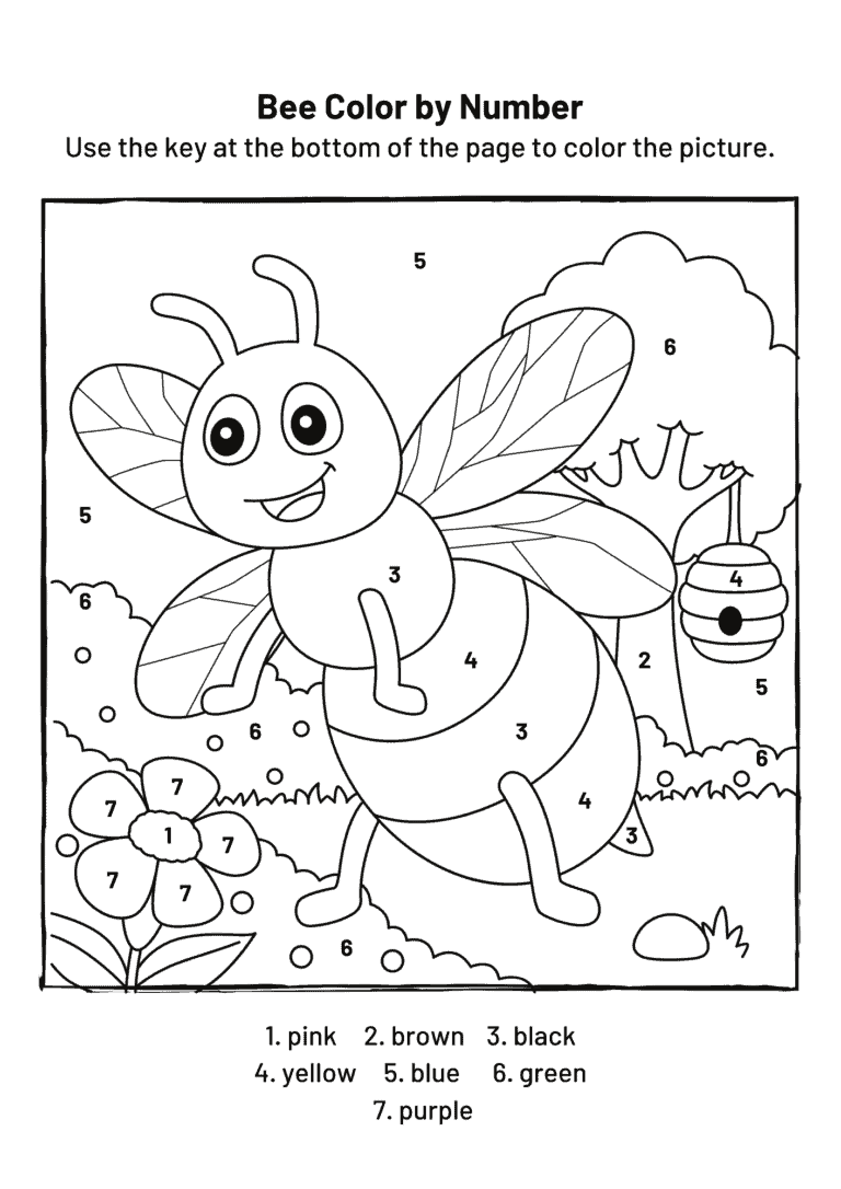 20+ Free Printable Color by Number Pages