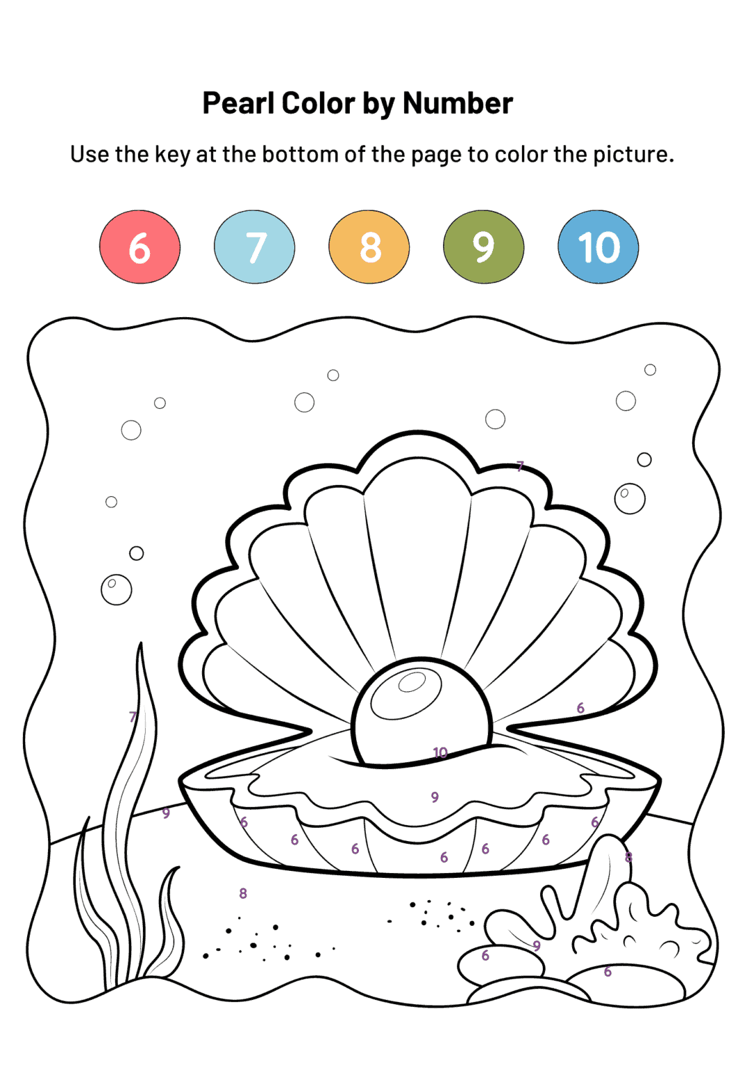 20+ Free Printable Color by Number Pages