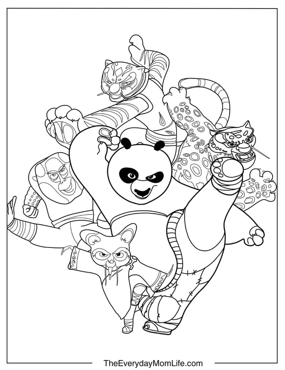 30 Free Printable Kung Fu Panda Coloring Pages