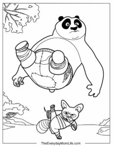 30 Free Printable Kung Fu Panda Coloring Pages