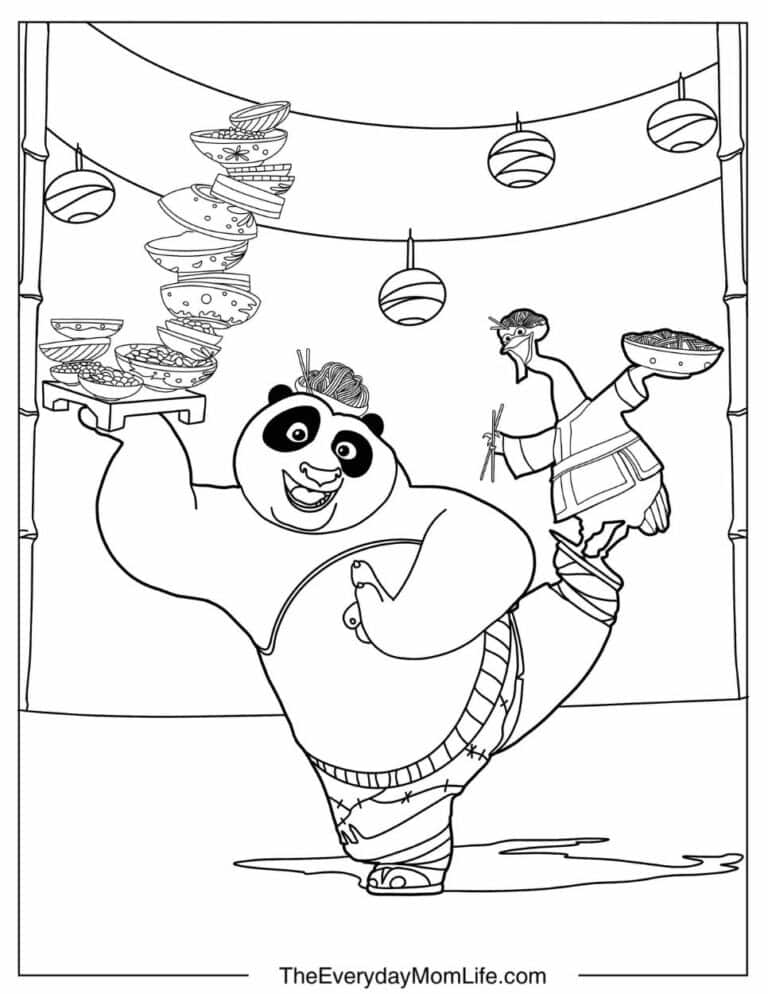 30 Free Printable Kung Fu Panda Coloring Pages