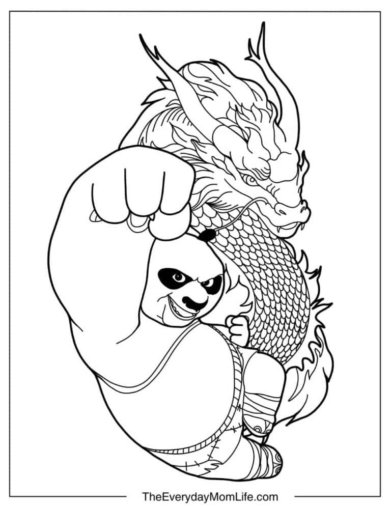 30 Free Printable Kung Fu Panda Coloring Pages