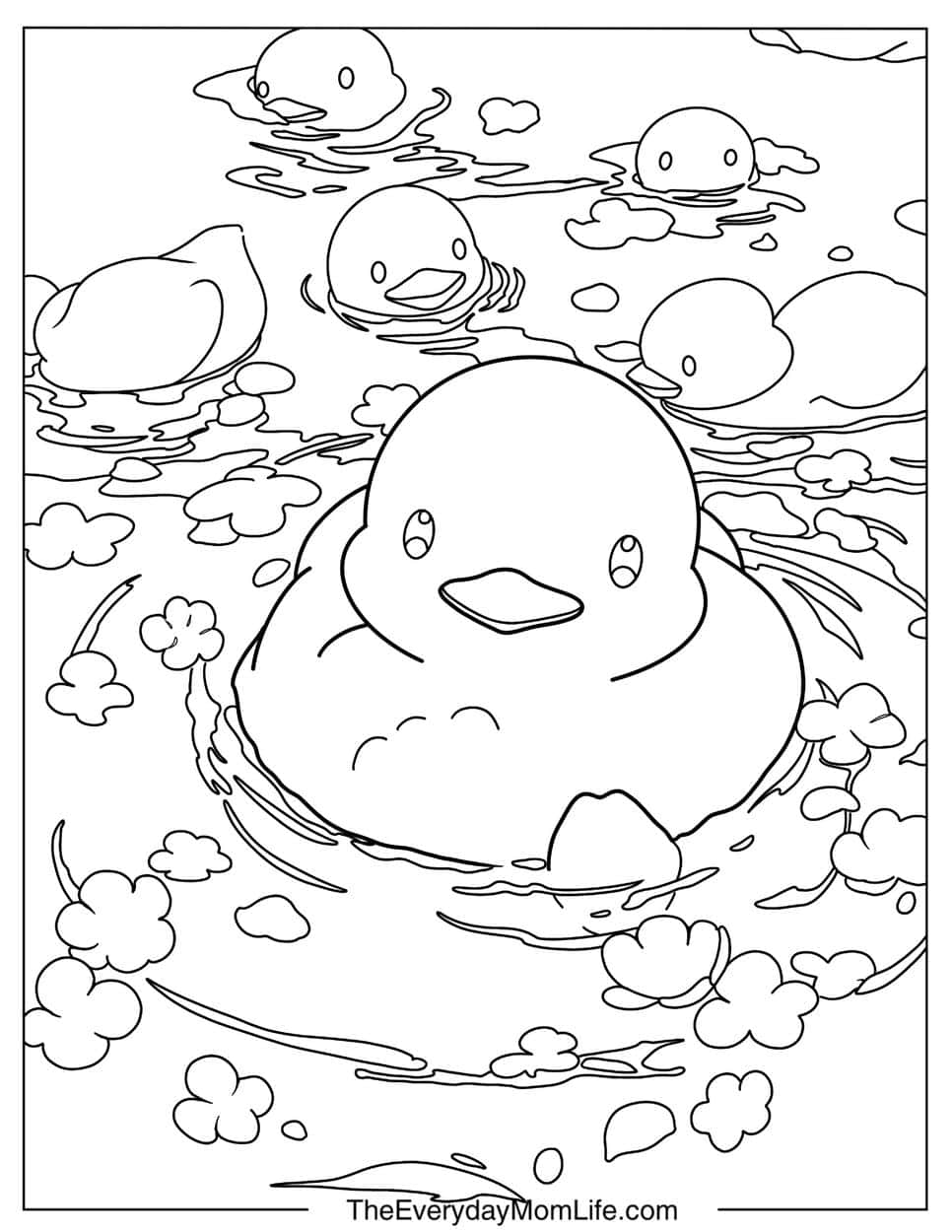 PDF Printable Duck Coloring Pages - The Everyday Mom Life