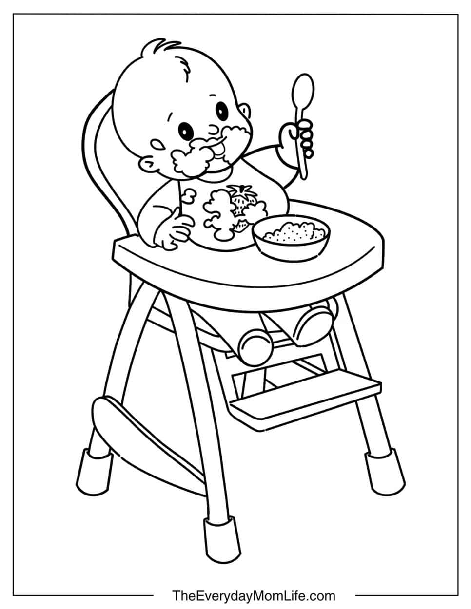 PDF Printable Baby Coloring Pages