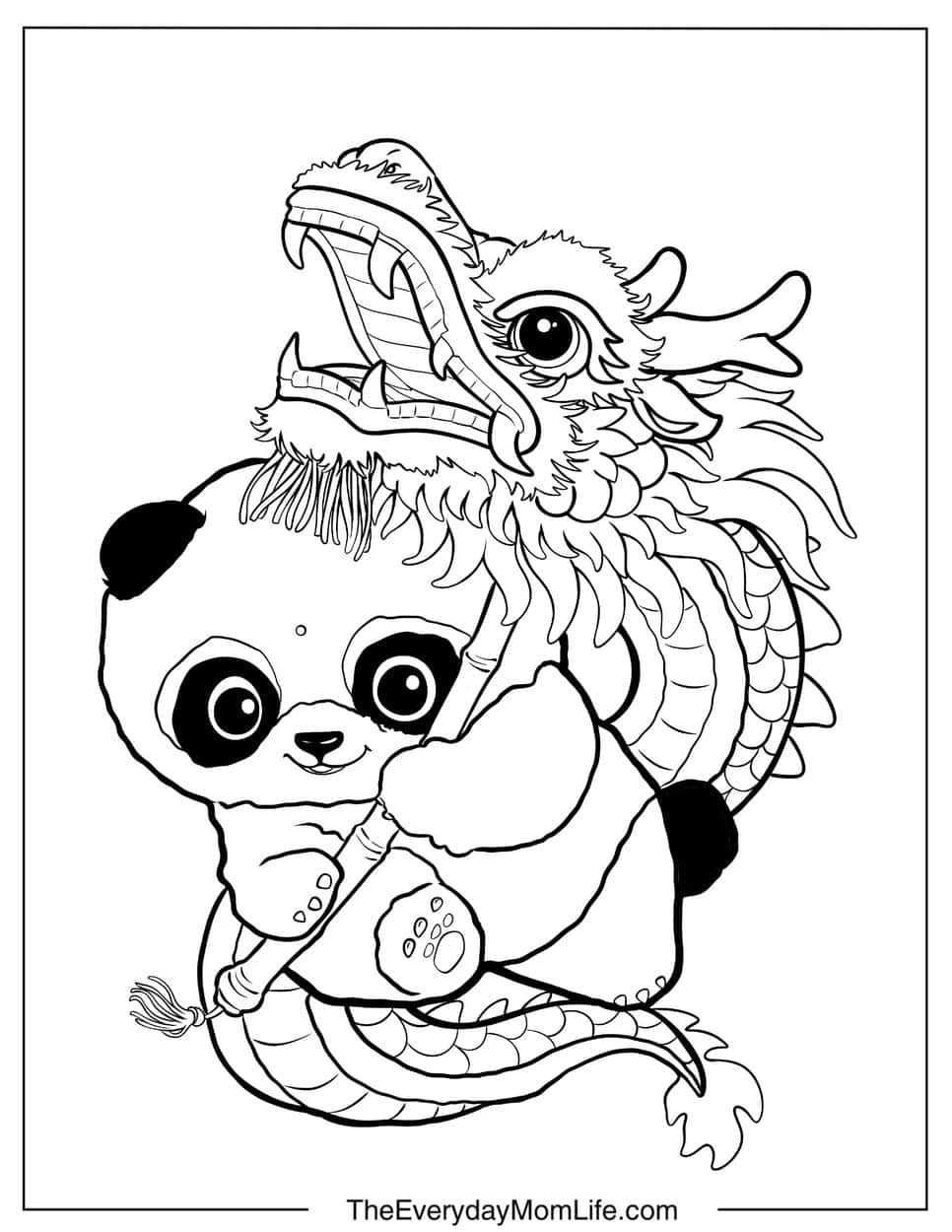 Panda Coloring Pages for Kids (Free PDF)