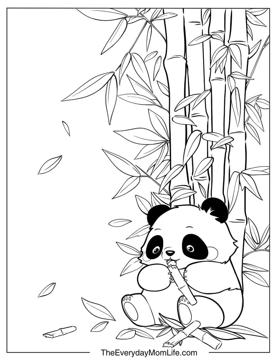 Panda Coloring Pages for Kids (Free PDF)