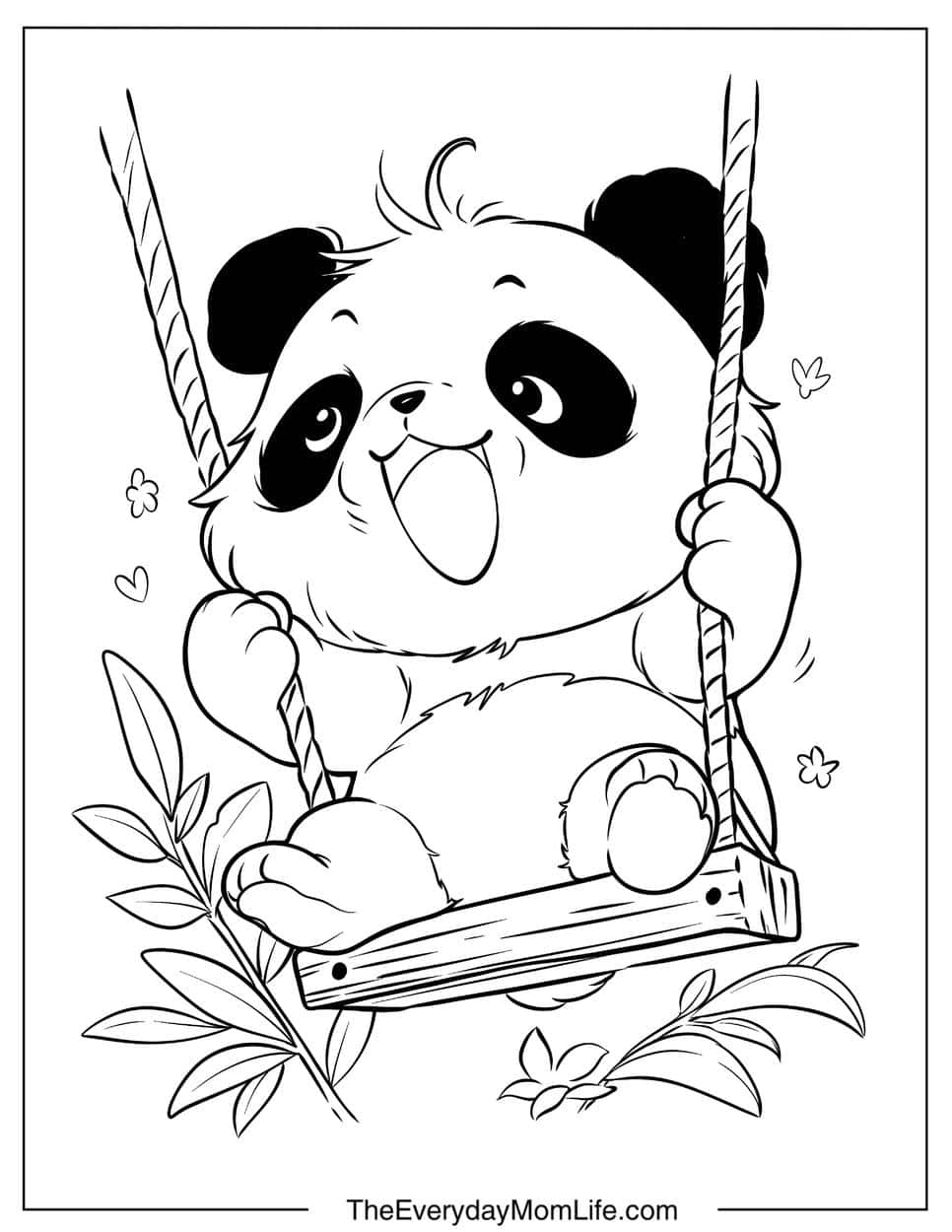 Panda Coloring Pages for Kids (Free PDF)