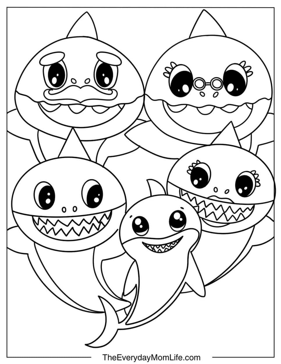 Shark Coloring Pages for Kids (Free PDF)