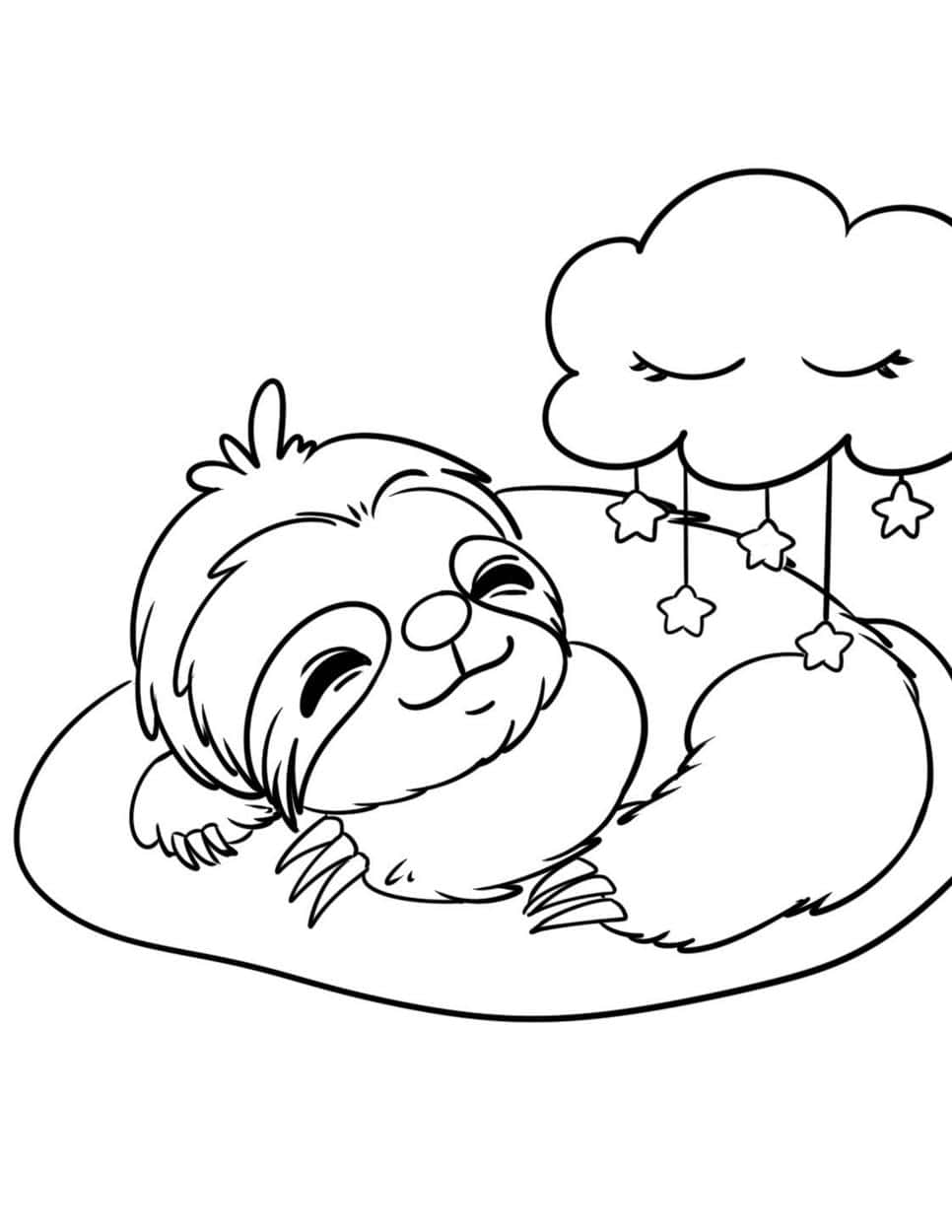 Sloth Coloring Pages For Kids (Free PDF)