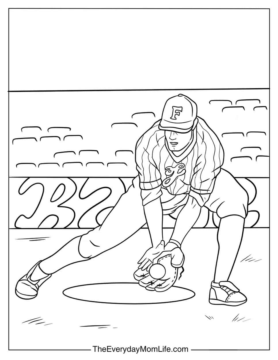 PDF Printable Baseball Coloring Pages - The Everyday Mom Life