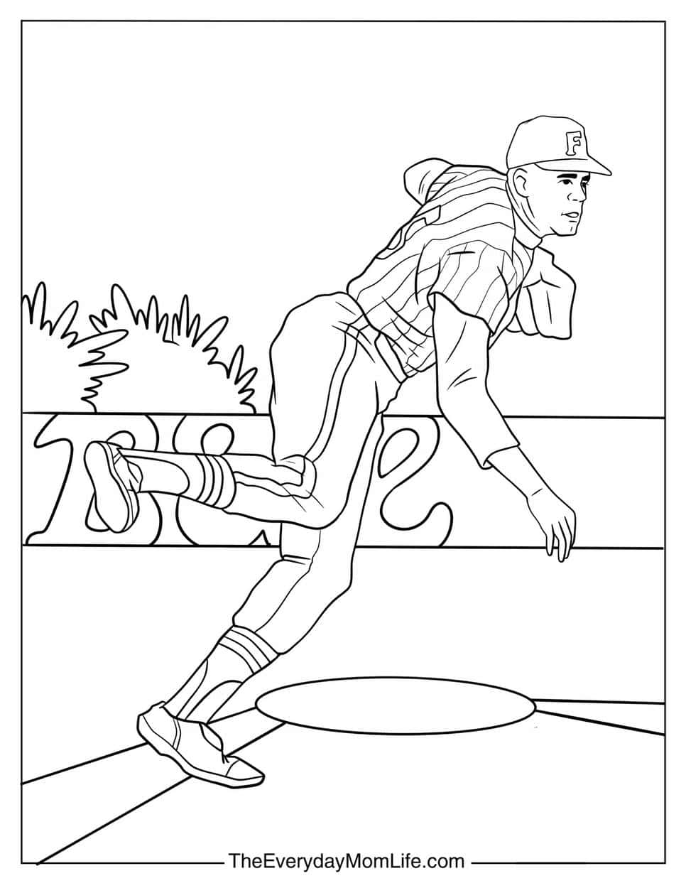 PDF Printable Baseball Coloring Pages - The Everyday Mom Life