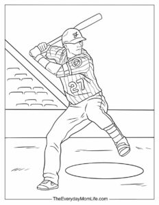 PDF Printable Baseball Coloring Pages - The Everyday Mom Life