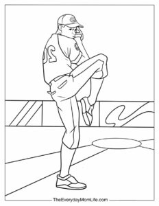 PDF Printable Baseball Coloring Pages - The Everyday Mom Life