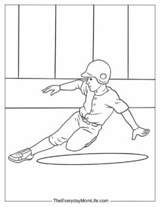 PDF Printable Baseball Coloring Pages - The Everyday Mom Life