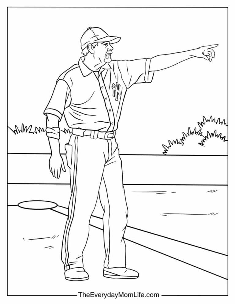 PDF Printable Baseball Coloring Pages - The Everyday Mom Life