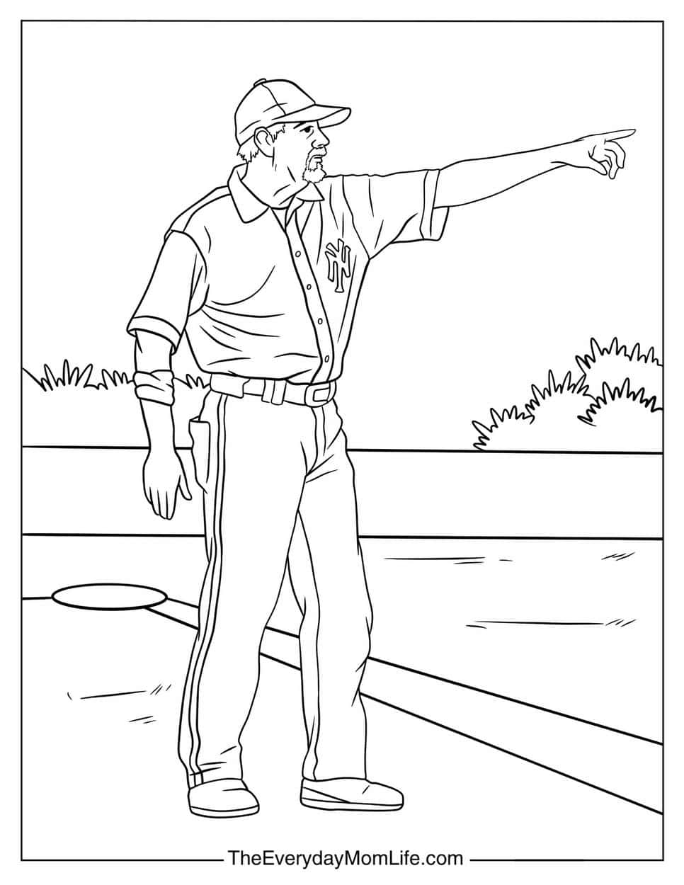 PDF Printable Baseball Coloring Pages - The Everyday Mom Life