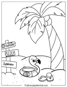 Beach Coloring Pages for Kids (Free PDF)