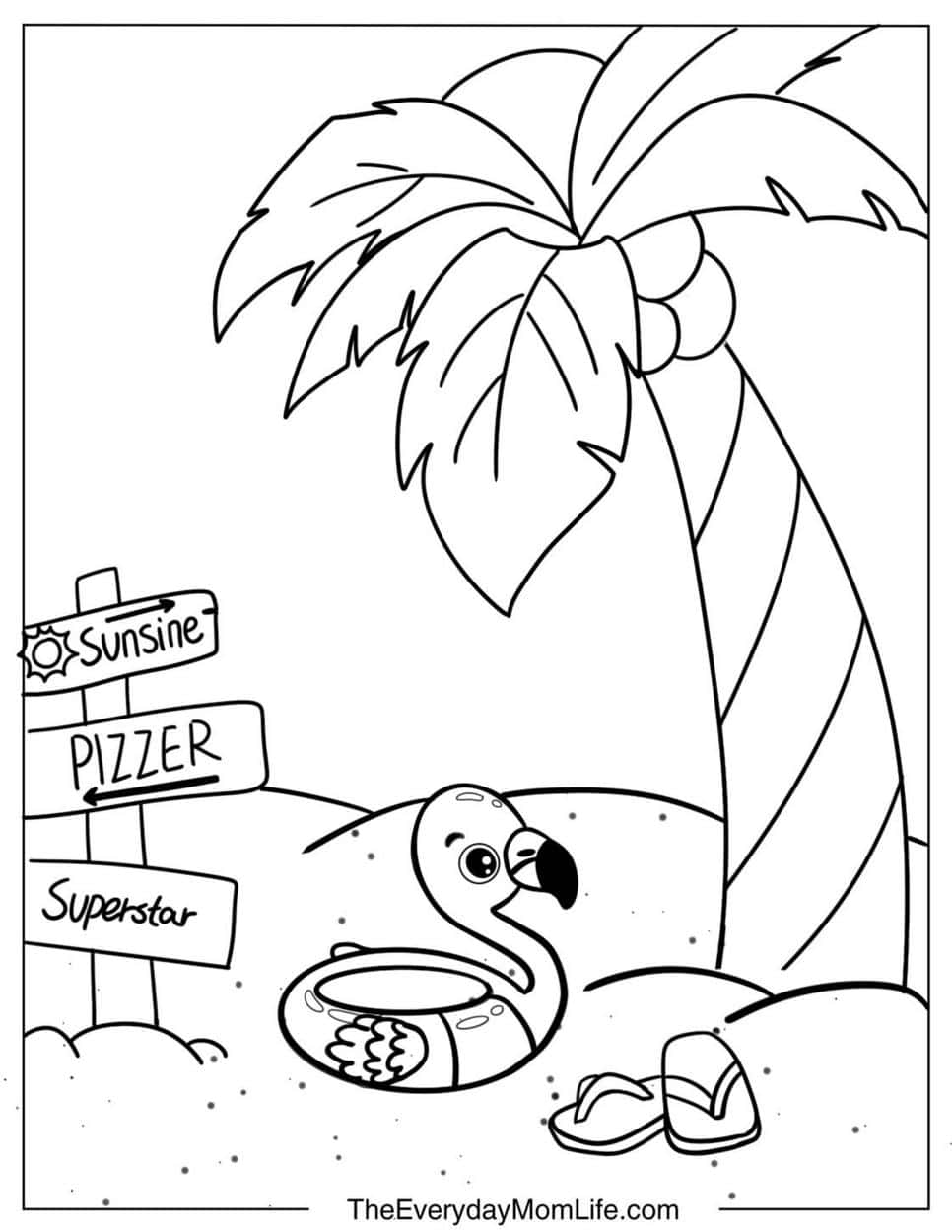 Beach Coloring Pages for Kids (Free PDF)