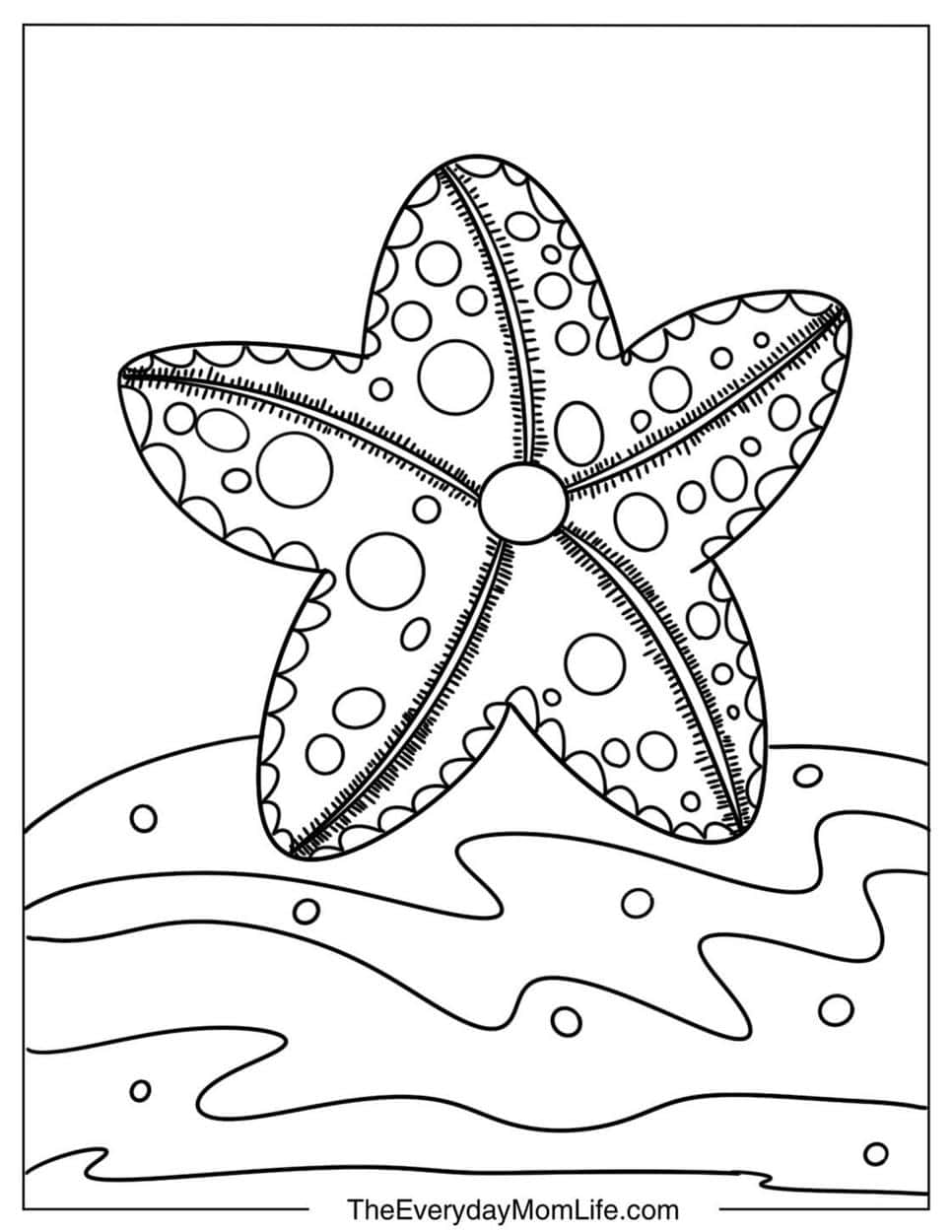 Starfish Coloring Pages for Kids (Free PDF)