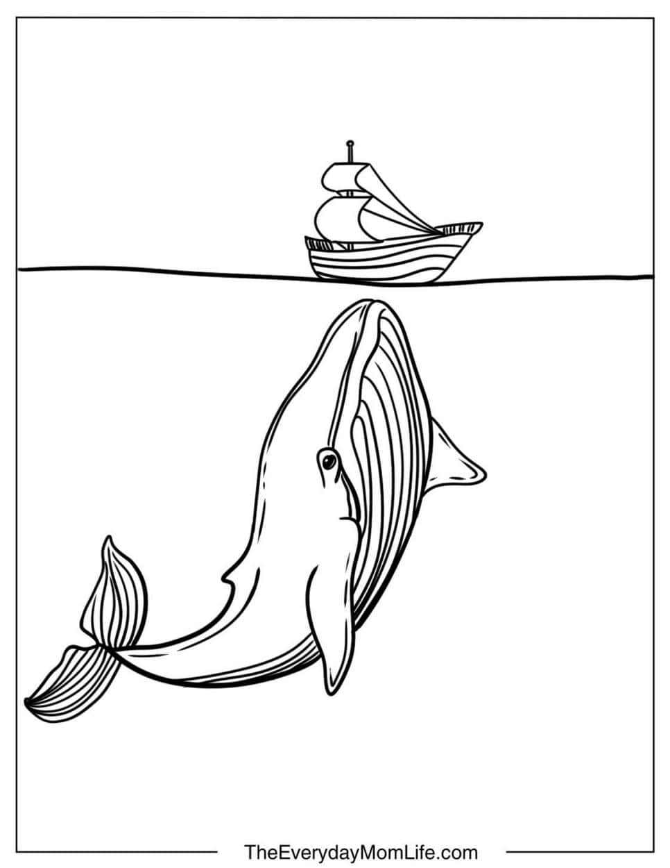 Whale Coloring Pages for Kids (Free PDF)