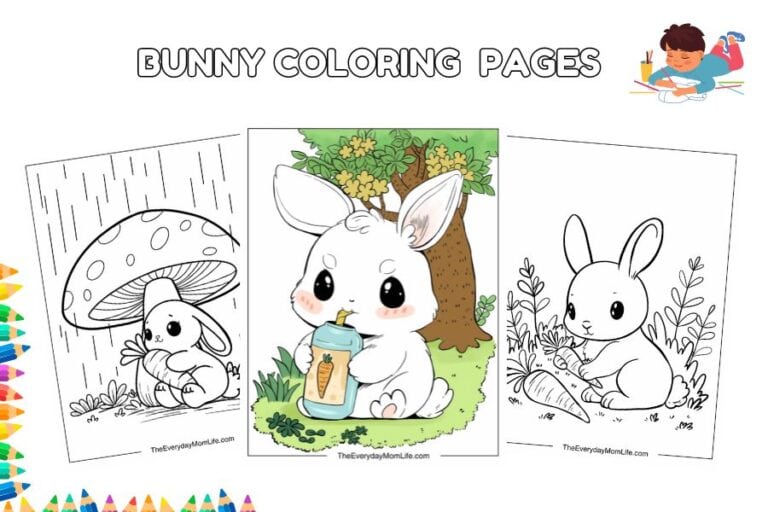 Bunny Coloring Pages for Kids (Free PDF)