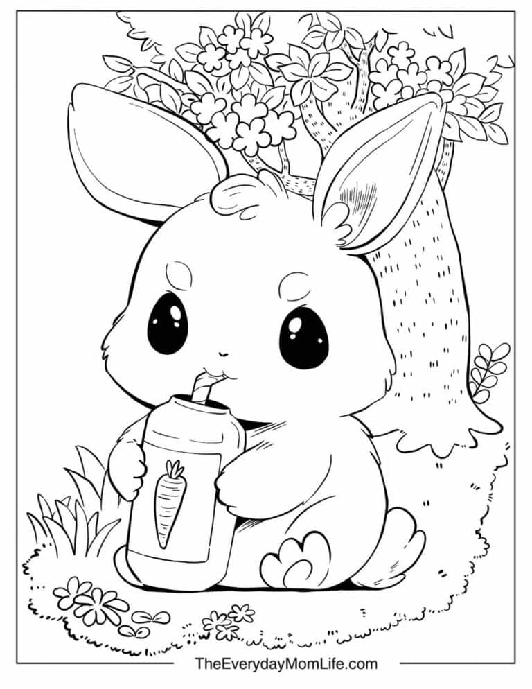 Bunny Coloring Pages for Kids (Free PDF)