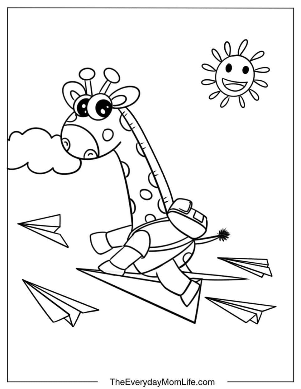 Giraffe Coloring Pages For Kids (Free PDF)