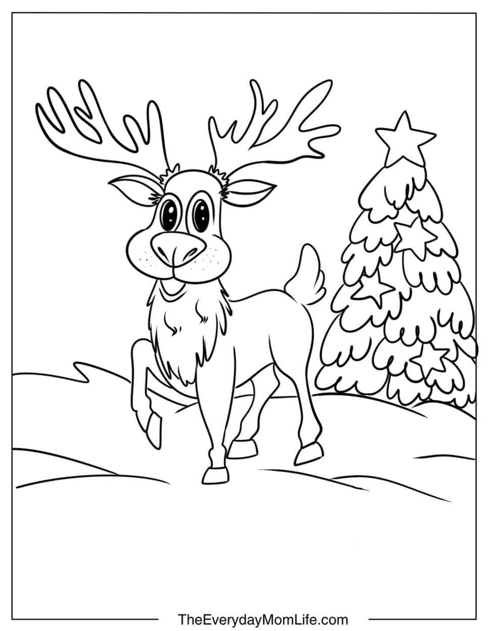 Free Printable PDF Deer Coloring Pages