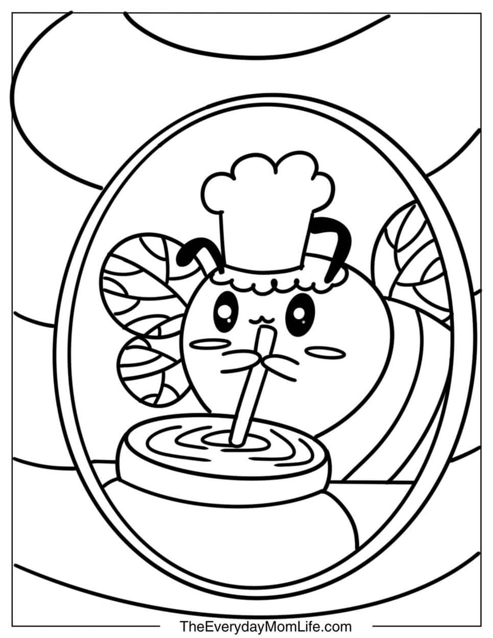 Bee Coloring Page for Kids (Free Printable)