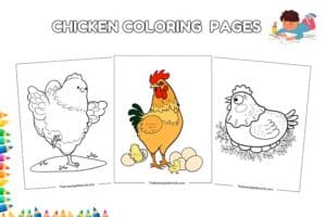 Chicken Coloring Pages for Kids (Free PDF) - The Everyday Mom Life