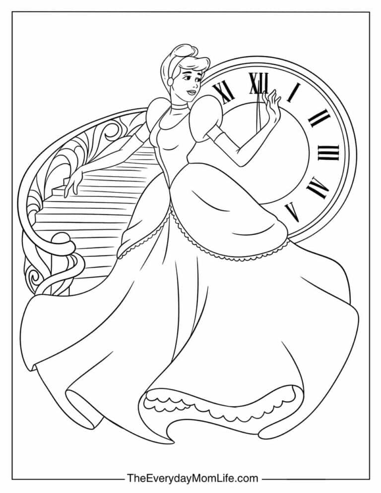 Cinderella Coloring Pages (Free Printable)