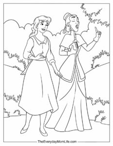 Cinderella Coloring Pages (Free Printable)