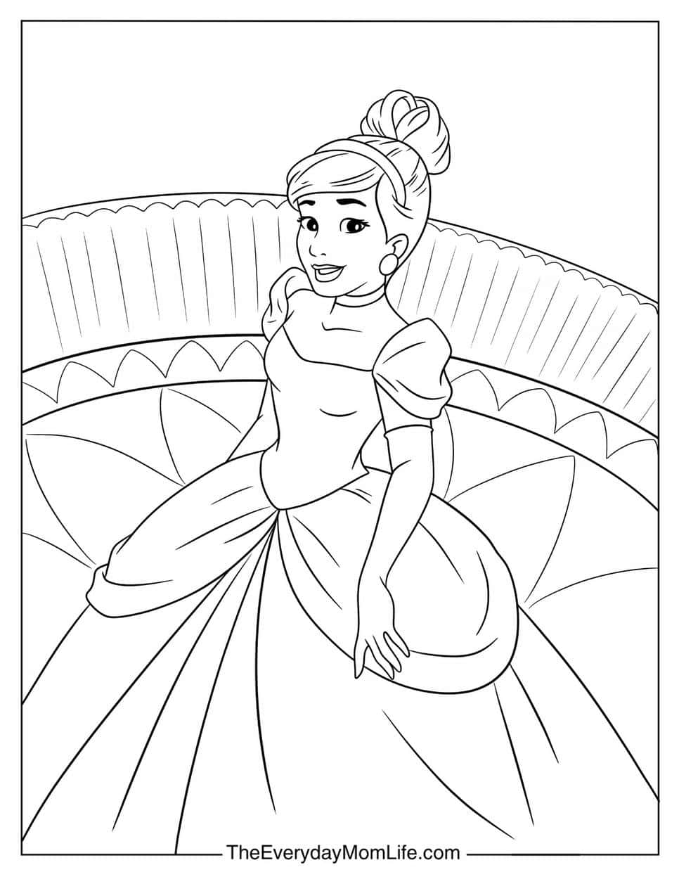 Cinderella Coloring Pages (Free Printable)