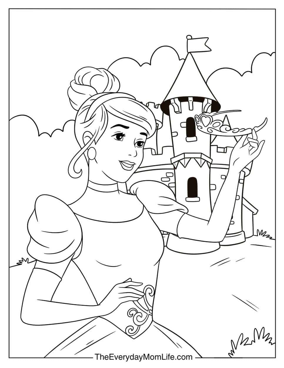 Cinderella Coloring Pages (Free Printable)