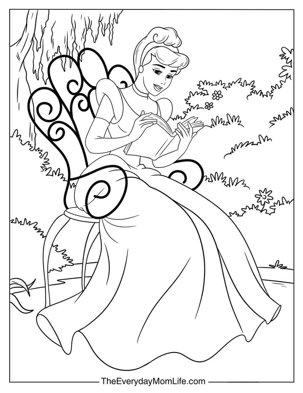 Cinderella Coloring Pages (Free Printable)