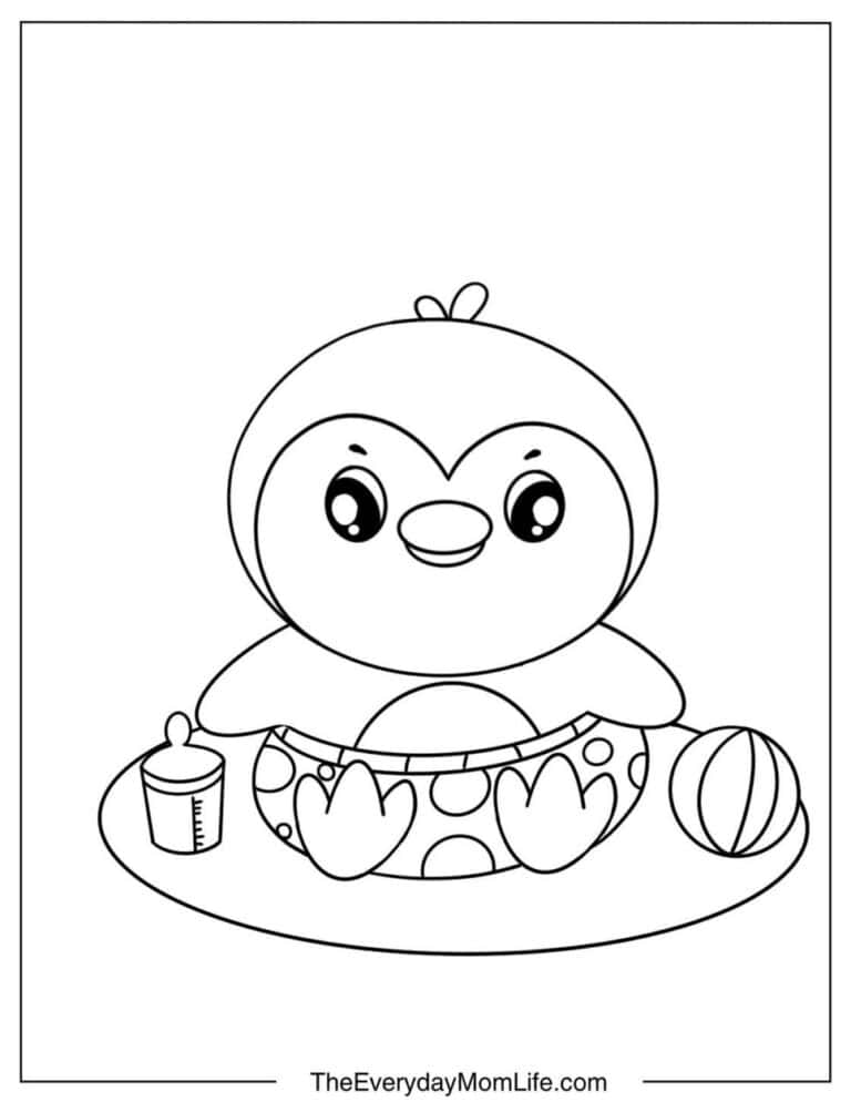 Penguin Coloring Pages For Kids (Free PDF)