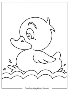 PDF Printable Duck Coloring Pages - The Everyday Mom Life