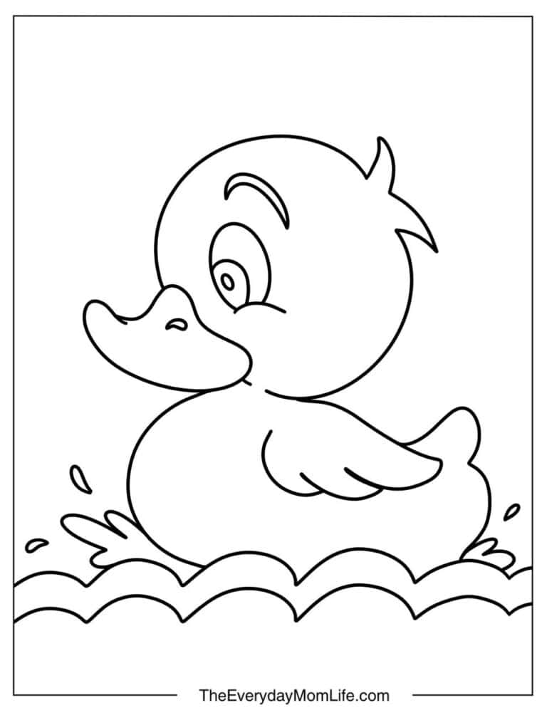 PDF Printable Duck Coloring Pages - The Everyday Mom Life
