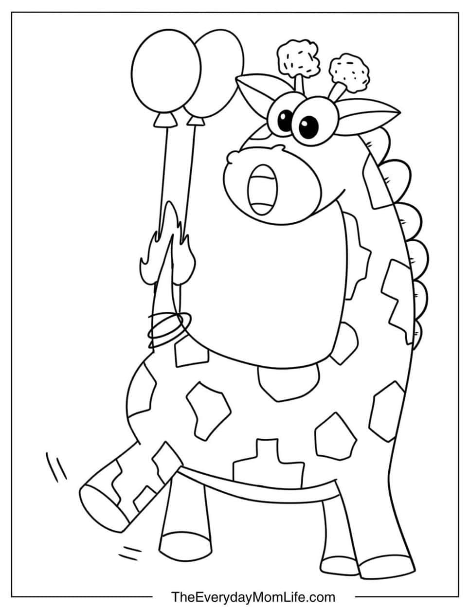 Giraffe Coloring Pages For Kids (Free PDF)