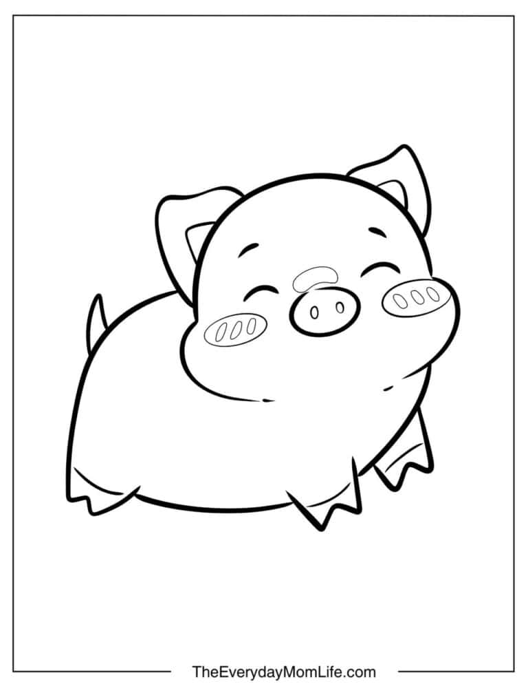 Pig Coloring Pages for Kids (Free PDF)