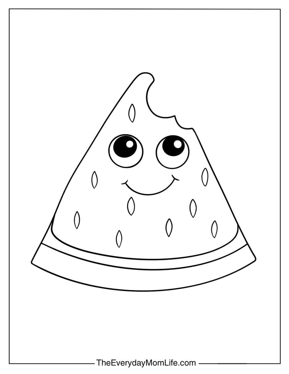 Watermelon Coloring Pages for Kids (Free PDF)