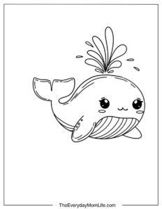 Whale Coloring Pages for Kids (Free PDF)