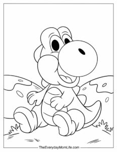 PDF Printable Yoshi Coloring Pages - The Everyday Mom Life